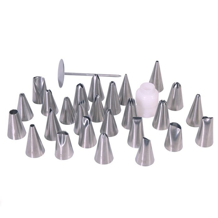 Cake Decorating Tips Set for Icing Piping Bags Reusable Coupler Flower ...