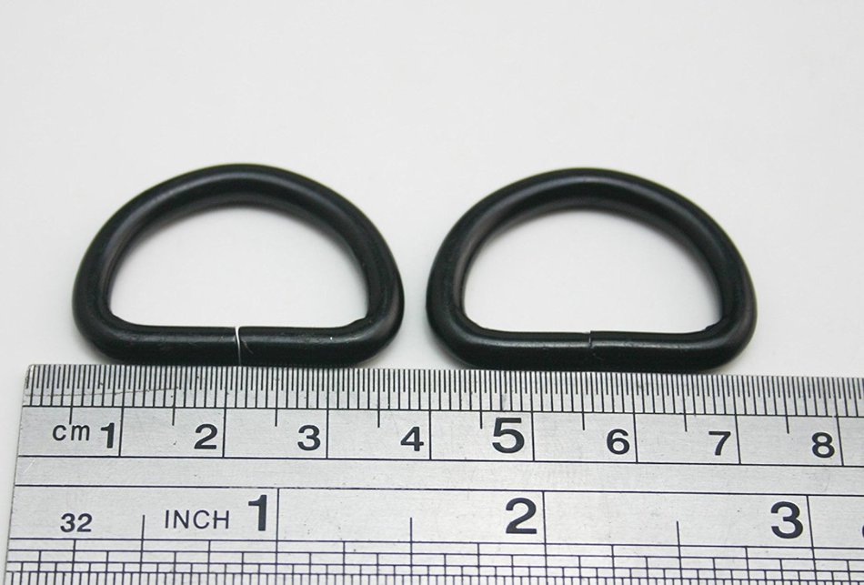 Generic Metal Black D Ring Buckle 1" Inside Diameter Loop Ring for ...