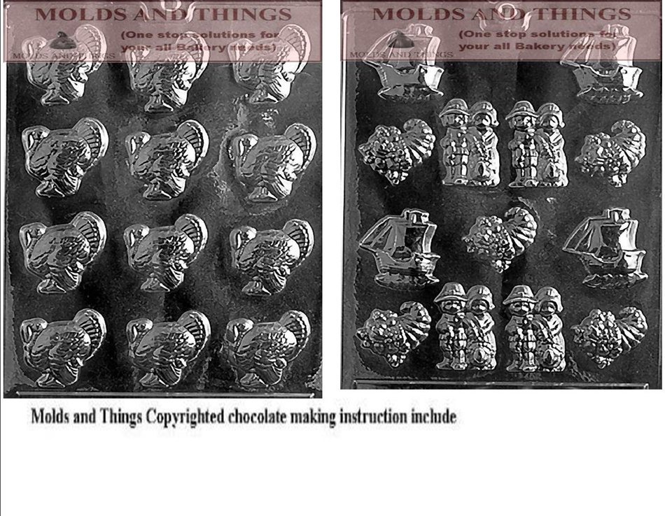 Thanksgiving Turkey Assortment Chocolate Candy Mold with Molding ...