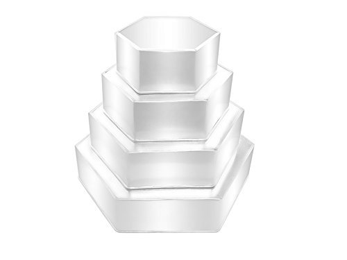 4 Tier Hexagon Multilayer Birthday Wedding Anniversary Cake Tins / Pans ...