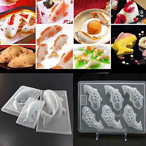 Shopline Plastic 3D Koi Fish Cake Chocolate Mould Jelly Handmade ...