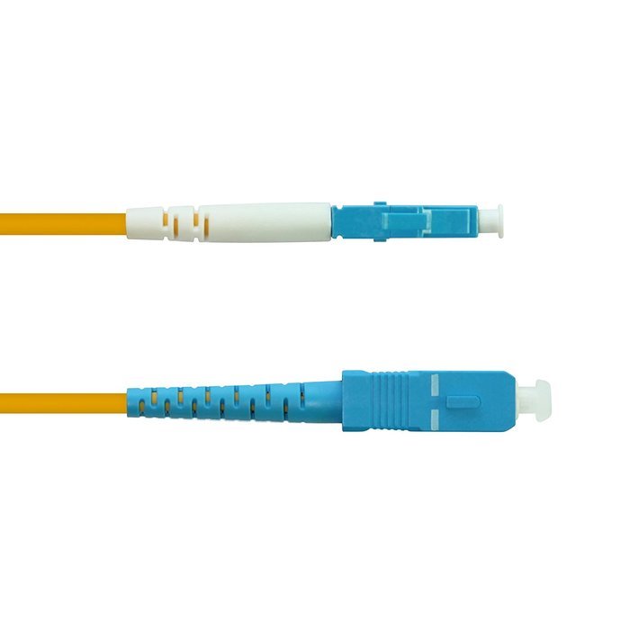 Beyondtech 3m (9ft) LC-SC 9/125 OS1 Duplex Singlemode PVC Fiber Optic ...