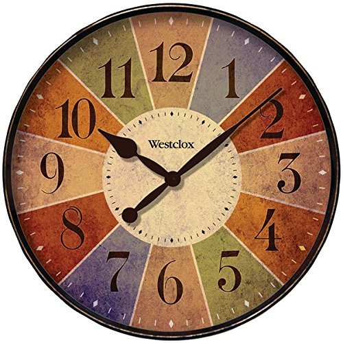 New WESTCLOX 32897 12" Round Multicolor Dial Clock free image download