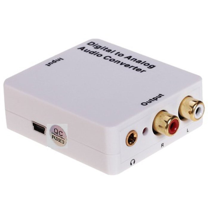 CE Compass Digital SPDIF / Coaxial to Analog L/R RCA Audio Decoder w/ 3 ...