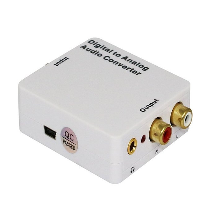 CE Compass Digital SPDIF / Coaxial to Analog L/R RCA Audio Decoder w/ 3 ...