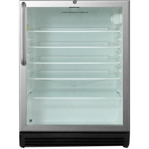 Summit SCR600BL-CSS 24" Commercially Approved Compact Refrigerator with ...