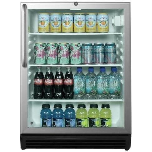 Summit SCR600BL-CSS 24" Commercially Approved Compact Refrigerator with ...