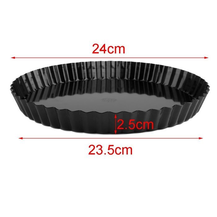 Round Tart Pie Tin Removable Bottom Pan Mould Black (10 IN) N4 free ...