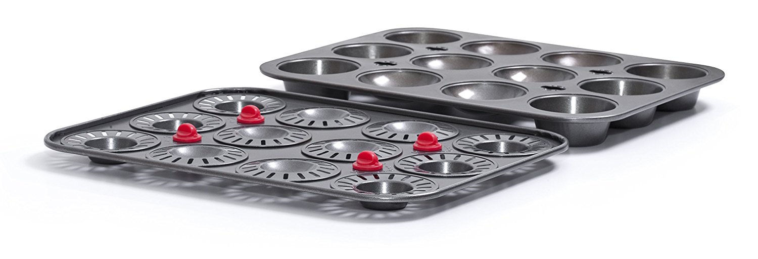 Mrs. Fields Bakeware Bake N Stuff Cupcake Pan Makes 6 Candy Filled ...