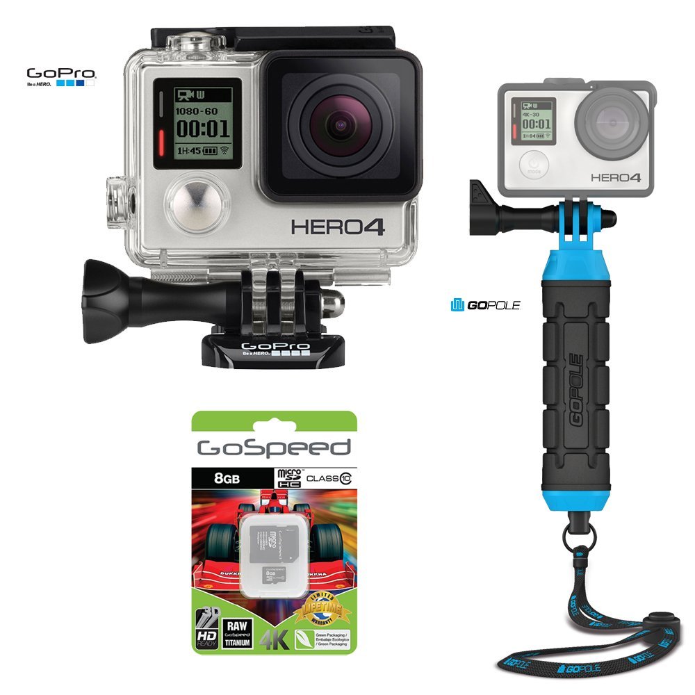 GoPro Hero4 Hero 4 12MP Full HD 4K 30fps 1080p 120fps Built-In Wi-Fi ...