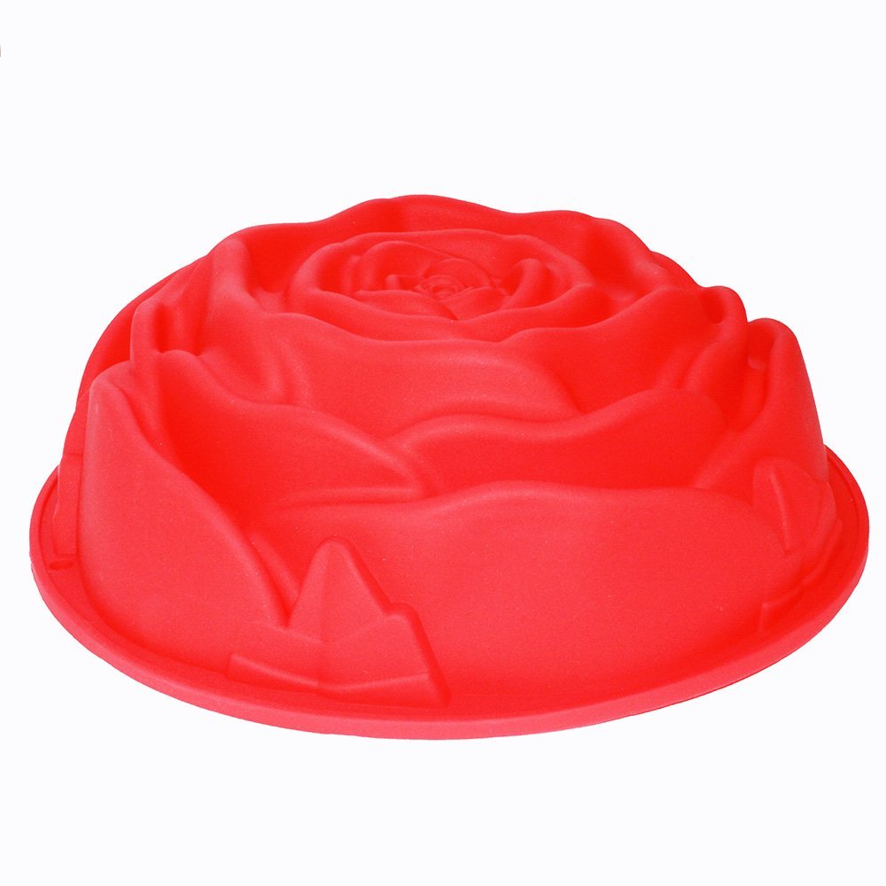 X-Haibei Round Rose Cake Pan Baking Silicone Mold Decorating Dessert 9. ...