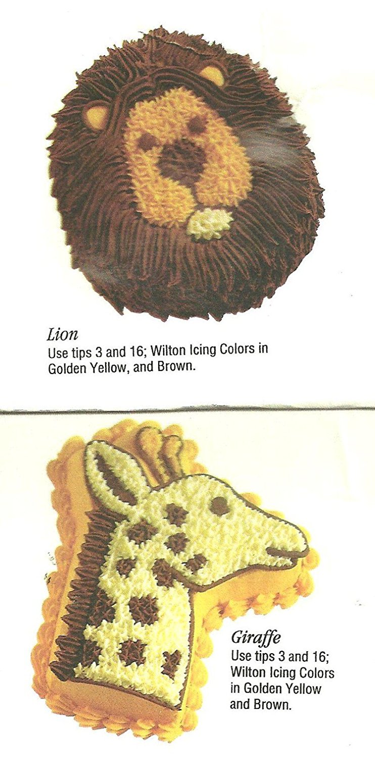 Wilton Cake Pan: Mini Jungle Animals Treats - Lions/Giraffes (2105-2096 ...