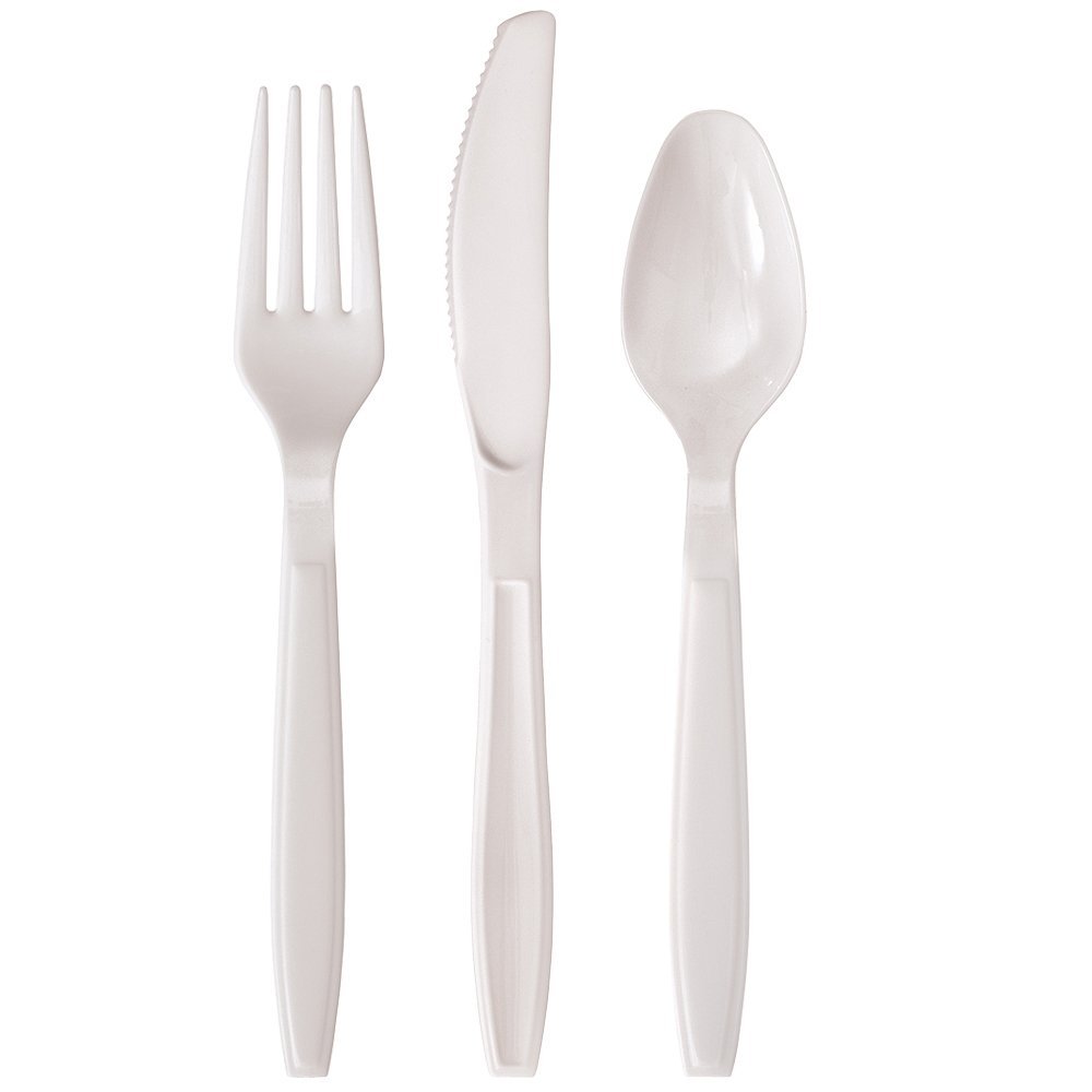 Plastic Silverware Set for 8 Guests, Yellow, 24 Pieces N4 free image ...