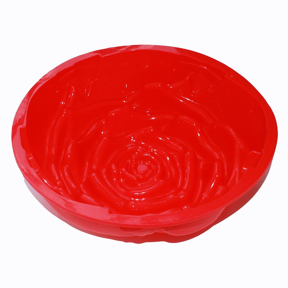 X-Haibei Round Rose Cake Pan Baking Silicone Mold Decorating Dessert 9. ...
