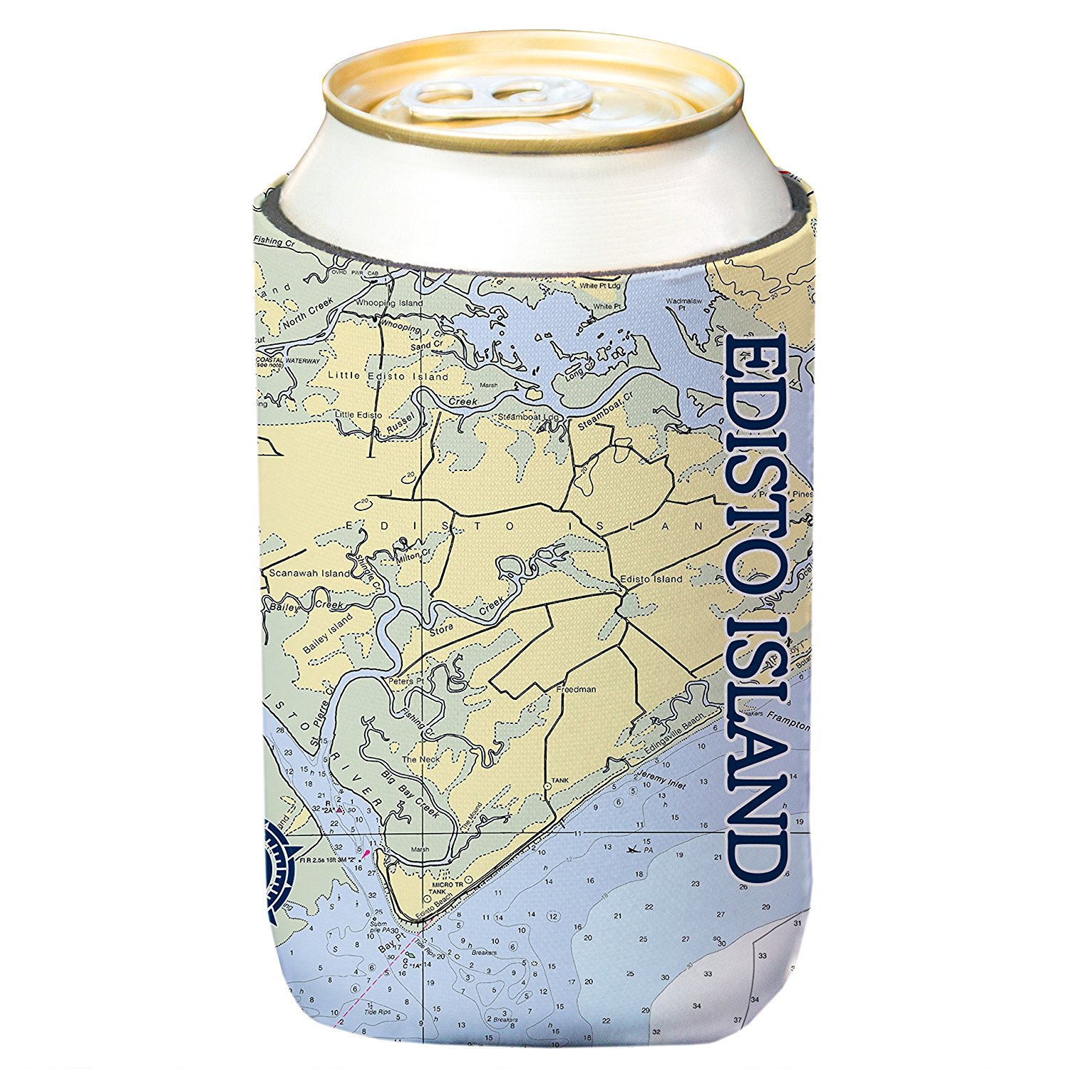 Altered Latitudes Edisto Chart Standard Beverage Cooler (4-Pack) free ...