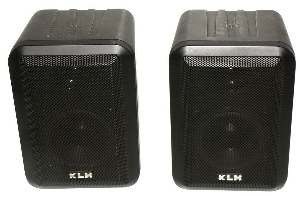 Pair of KLH 980 Black Indoor / Outdoor 2 Way Speakers - 100W free image ...