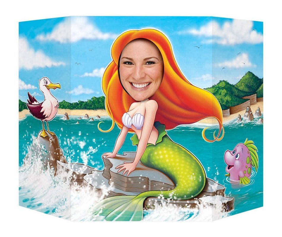 Beistle Mermaid Photo Property, 3-Feet 10-Inch by 25-Inch, Multicolor ...