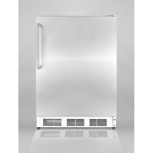 Summit AccuCold FF7SSTB 24" 5.5 cu. ft. Compact Refrigerator with ...