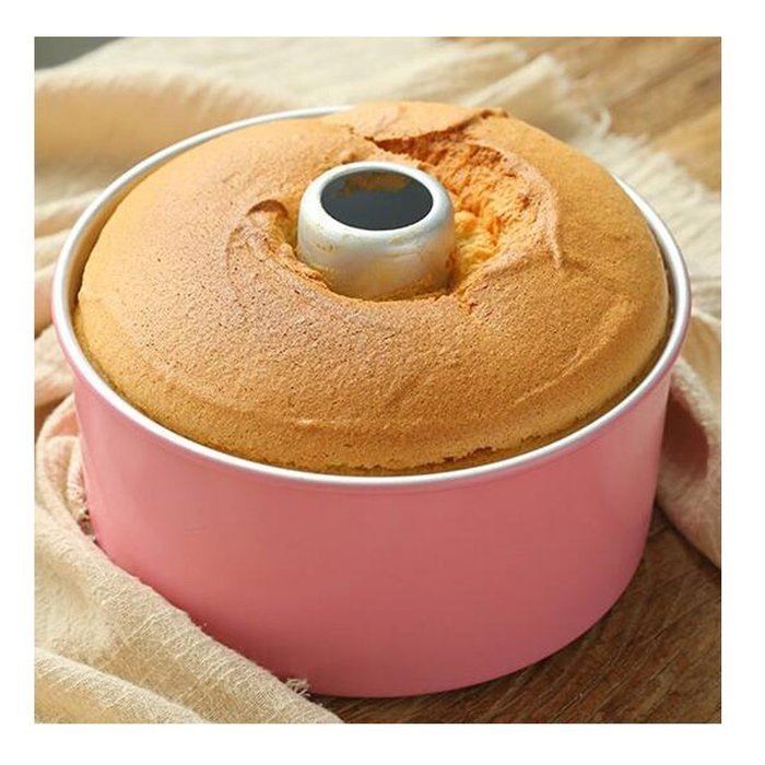 HABIBEE 7 Inch Hollow Chiffon Cakes Mold Aluminum Nonstick Cake Pan ...