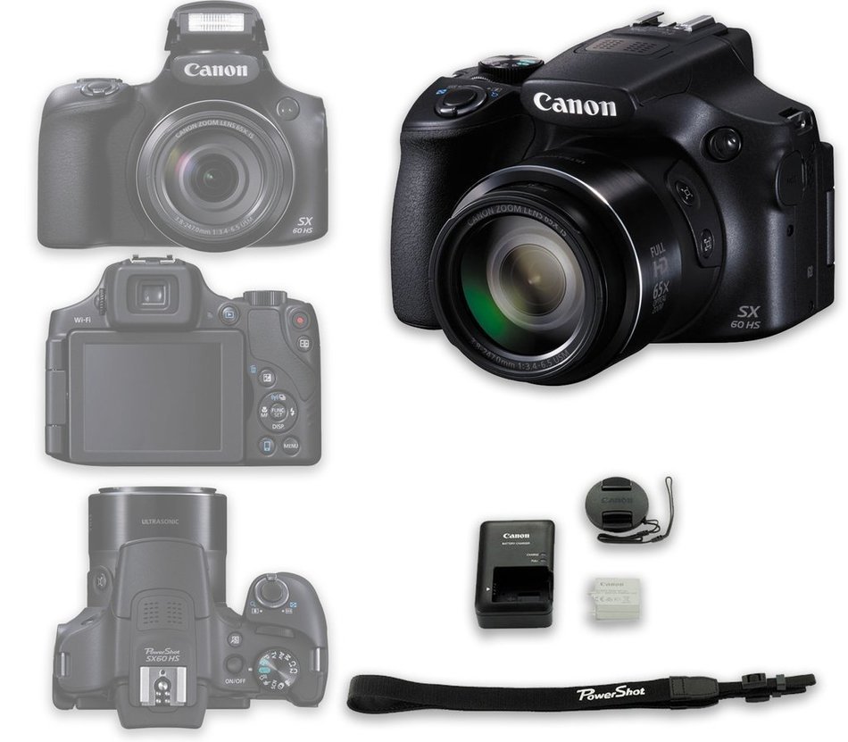 Canon PowerShot SX60 HS Digital Camera - International Version N2 free ...