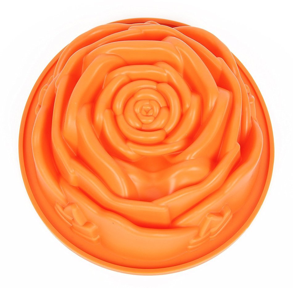 FreshGadegtz Silicon Baking pan rose - 24 cm Ø - Silicon baking dish ...