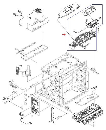 HP LaserJet 5500 RG5-6781-030CN Control Panel Assembly free image download