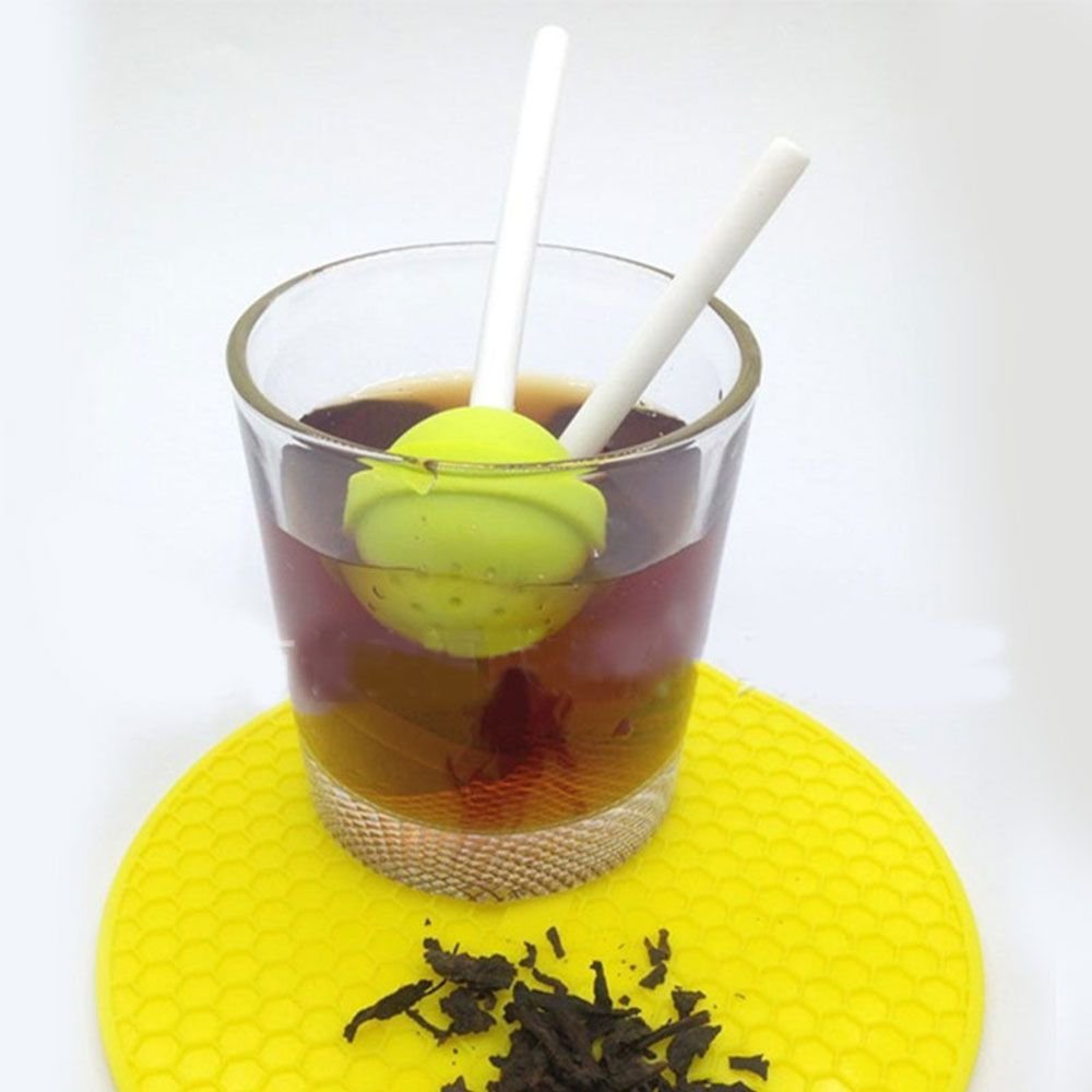 Safe Lollipop Silicone Tea Leaf Infuser Strainer Herbal Spice Filter ...