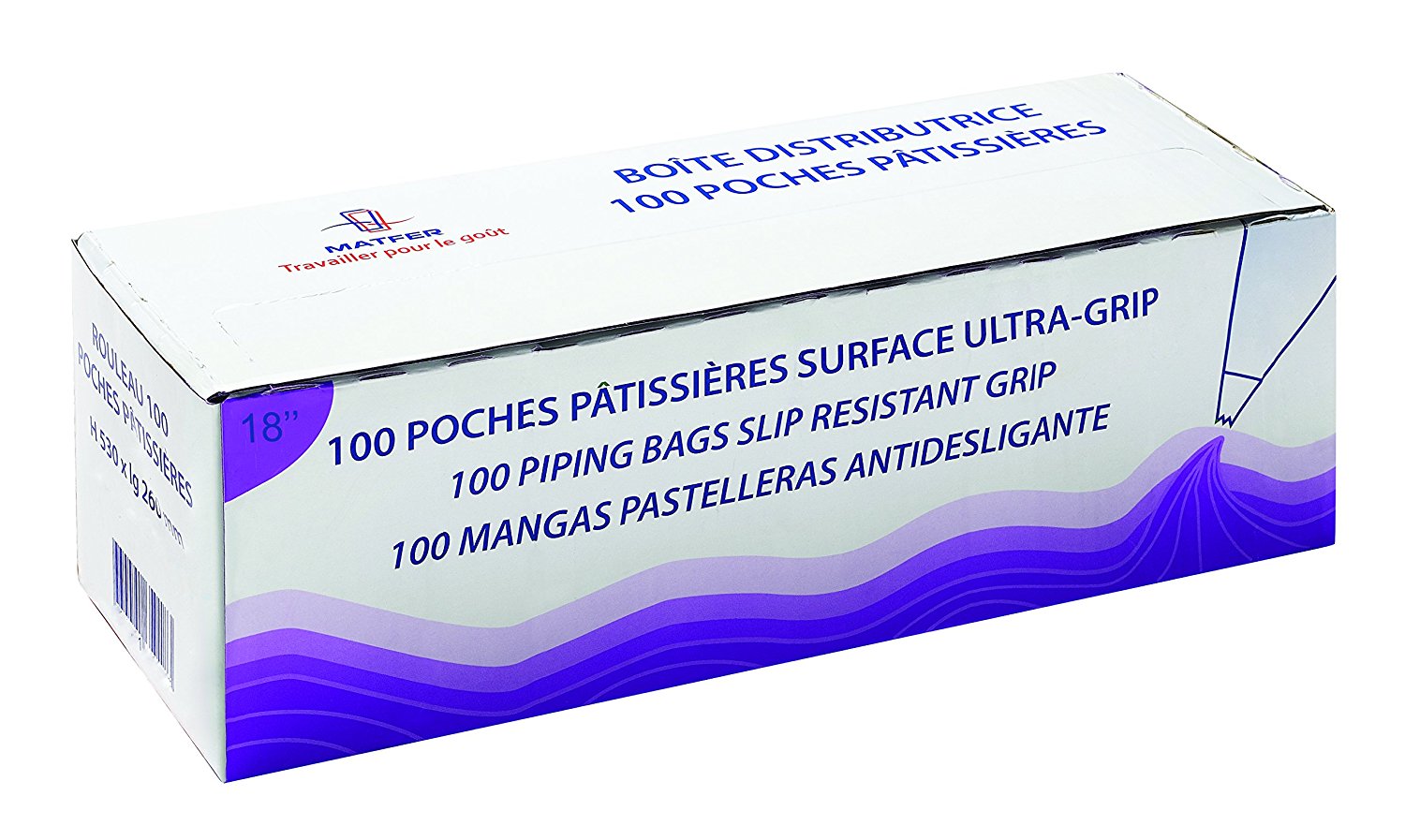 Matfer Bourgeat Standard Disposable Pastry Bags, 18", Clear free image ...
