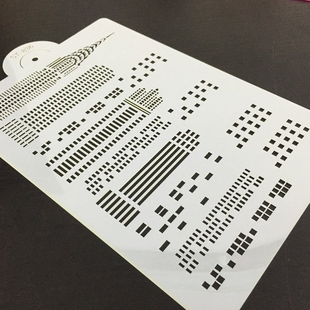 ART Kitchenware Skyscrapers Cake Stencil Wedding Cake Side Stencils ...