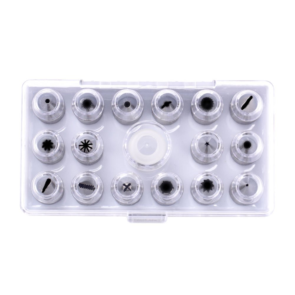 GHB Cake Decorating Tips Set Stainless Steel Icing Tips DIY Pastry Tubes Cupcake Decorating ...