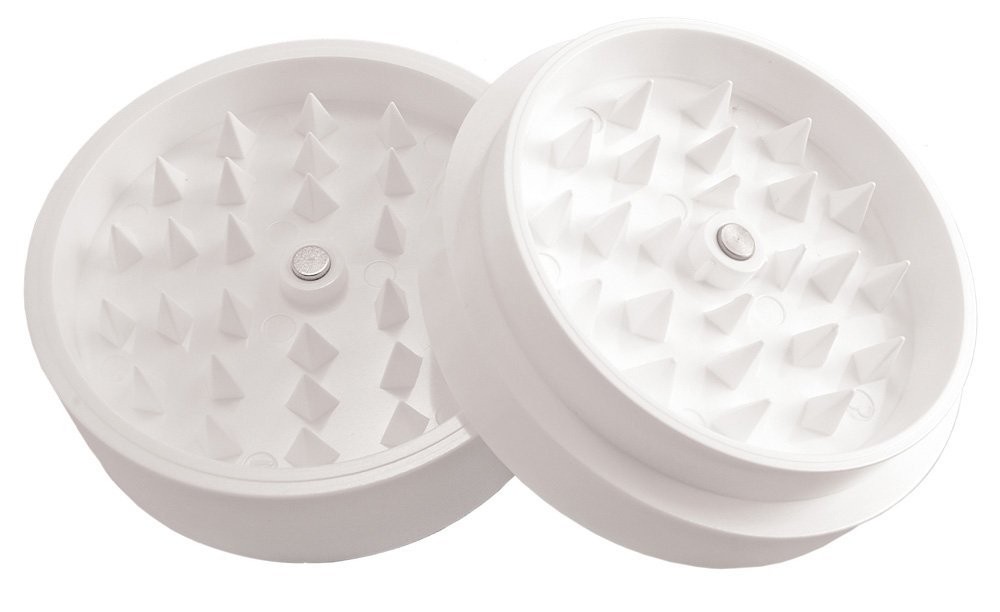 High-Quality Acrylic 2pc Grinder w/Magnet - Various Colors (White) N7 ...
