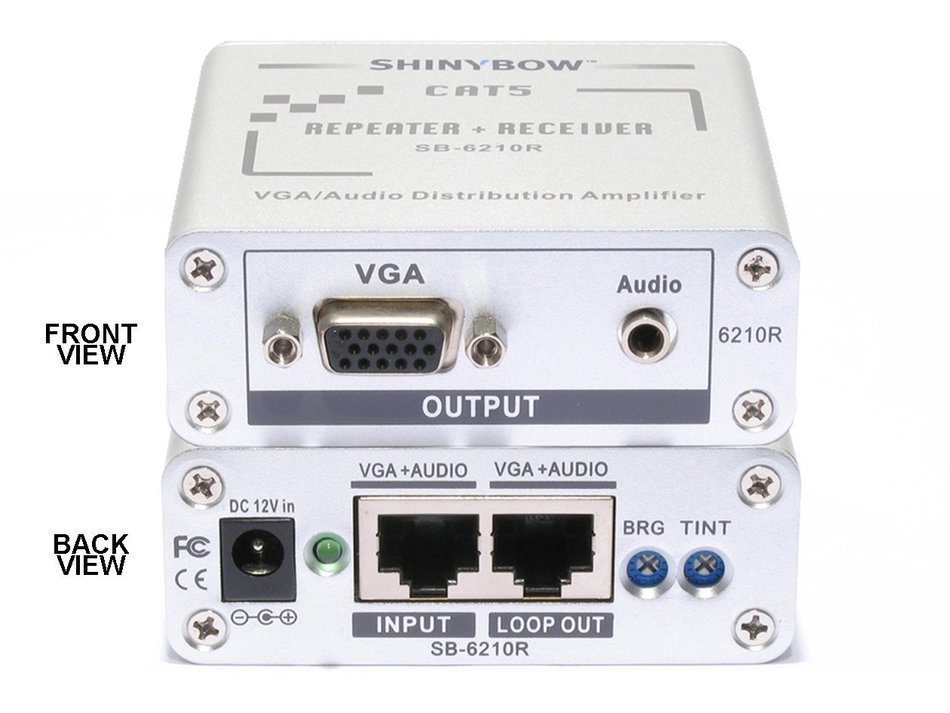 Shinybow VGA/AUDIO Receiver w/Cat5 Loop Out free image download