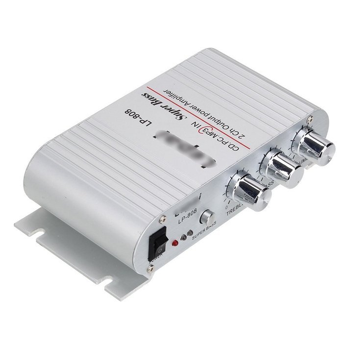 BQLZR 12V 50W LP-808 Mini Hi-Fi Stereo Audio Amplifier For Car ...
