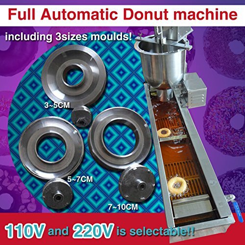 500pcs/h Automatic donut maker,donut making machine with 3 sizes moulds ...