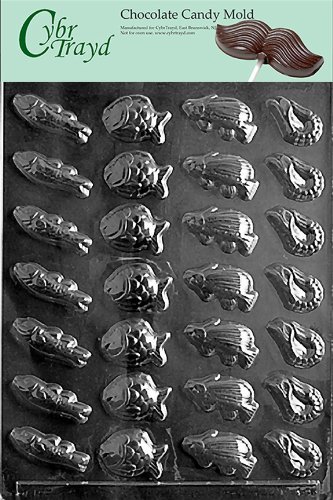 Cybrtrayd N012 Bite Size Fish Chocolate Candy Mold with Exclusive ...