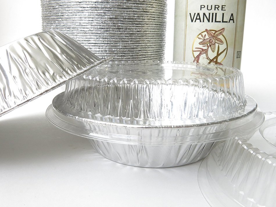 New Disposable Aluminum 5" Tart Pan/individual Pot Pie Pan w/ Clear ...