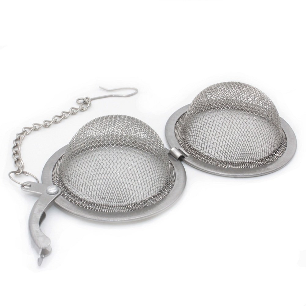 Bit Fly Stainless Steel Sphere Locking Spice Tea Ball Strainer Mesh Infuser tea strainer Filter ...