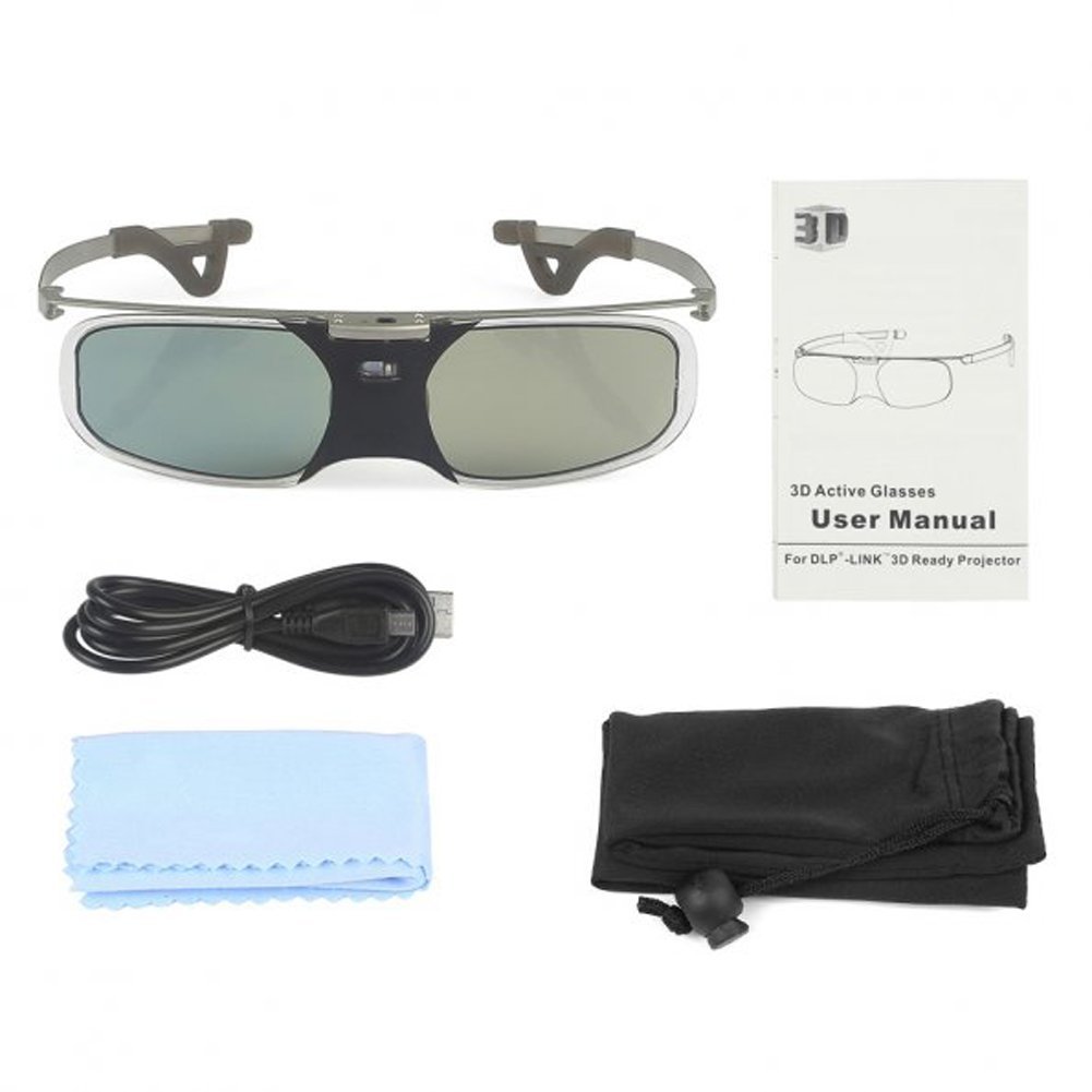 SainSonic 3D Active Shutter Glasses 10M 144Hz Rechargeable Infrared for ...