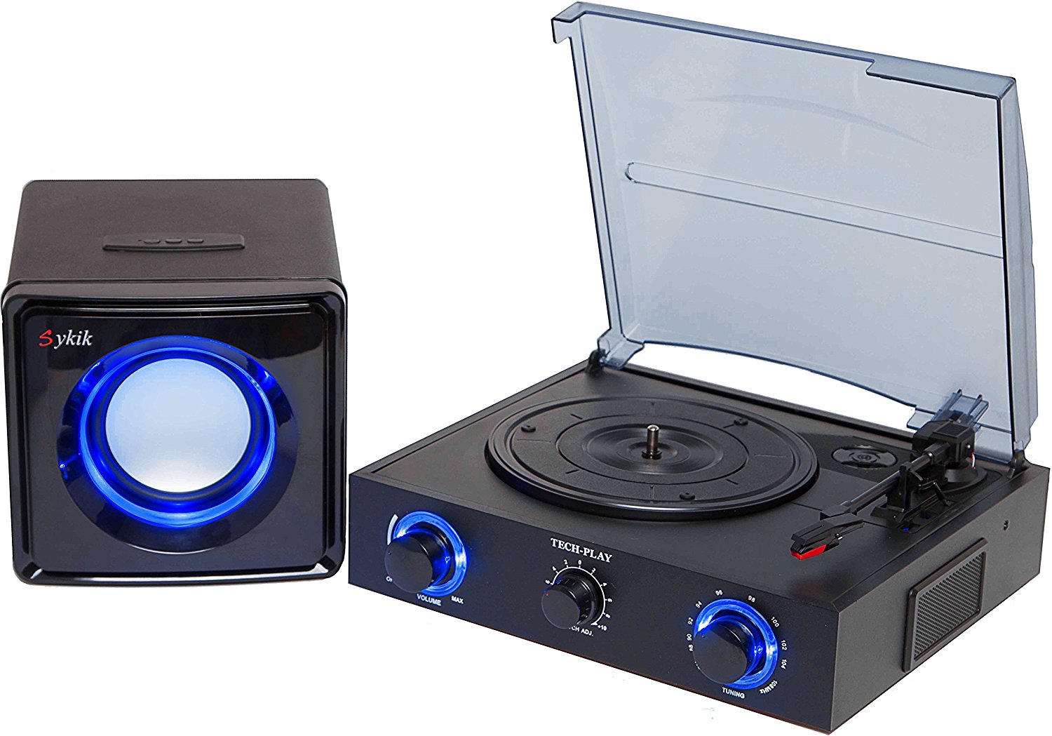 TechPlay TCP2-KIT BK, 3 Speed turntable with pitch control, powerful ...