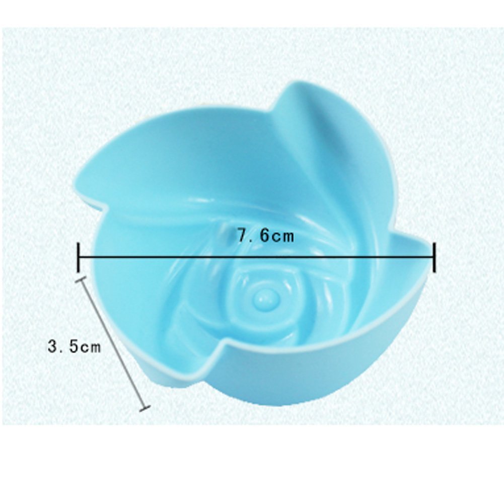 Set Of 6 Silicone Cake Baking Mold Cake Pan DIY Mold ( Cyclone Rose ...