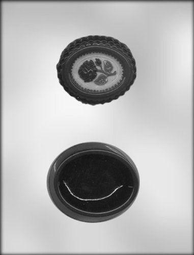 CK Products 3-Inch Oval Rose Lid/Pour Box Chocolate Mold free image ...