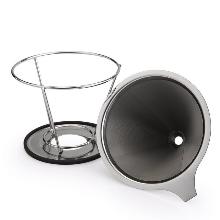 Uten Reusable Stainless Steel Pour Over Coffee Brewer Dripper Filter ...