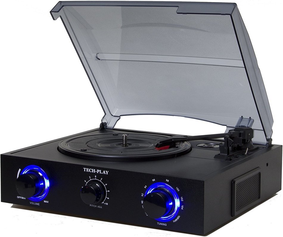 TechPlay TCP2-KIT BK, 3 Speed turntable with pitch control, powerful ...