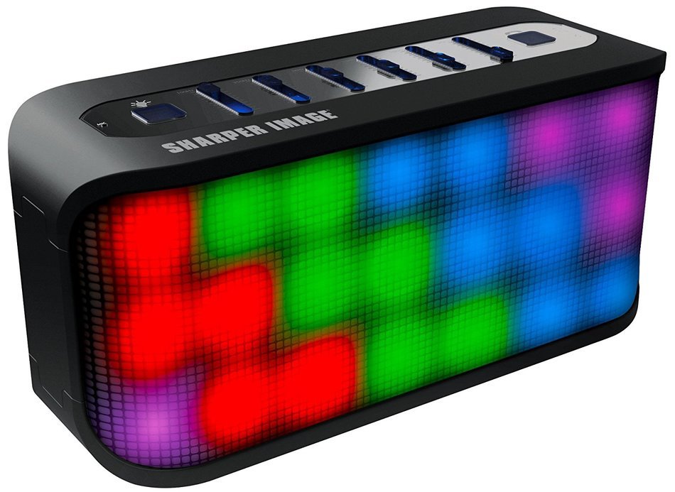 Sharper Image SBT609XBK Wireless Bluetooth Party Speaker with LED Color ...