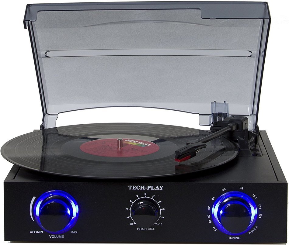 TechPlay TCP2-KIT BK, 3 Speed turntable with pitch control, powerful ...