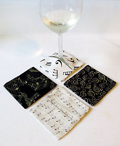 Wine Glass Coasters - Music Theme N2 free image download
