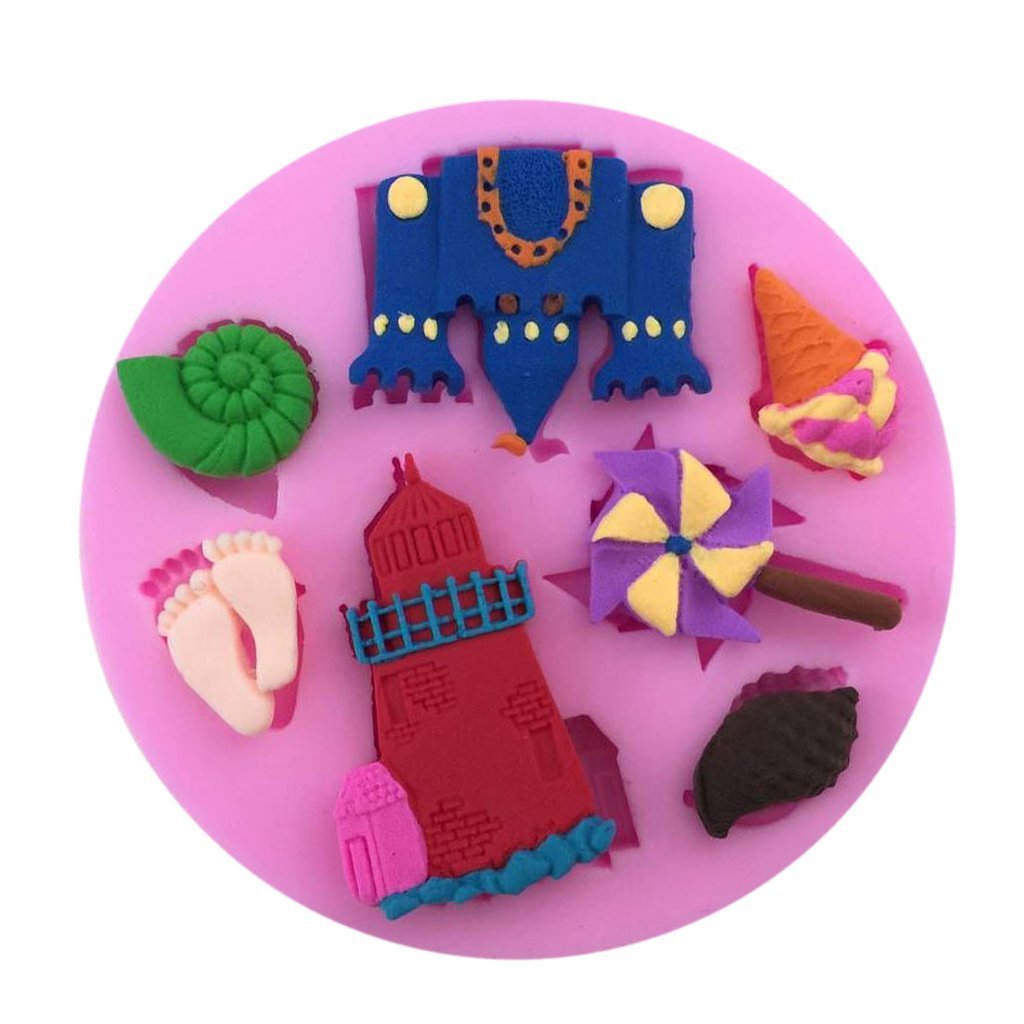 Silicone Mold Fondant Cake Sugarcraft Decorating Moulds Tools Windmill ...