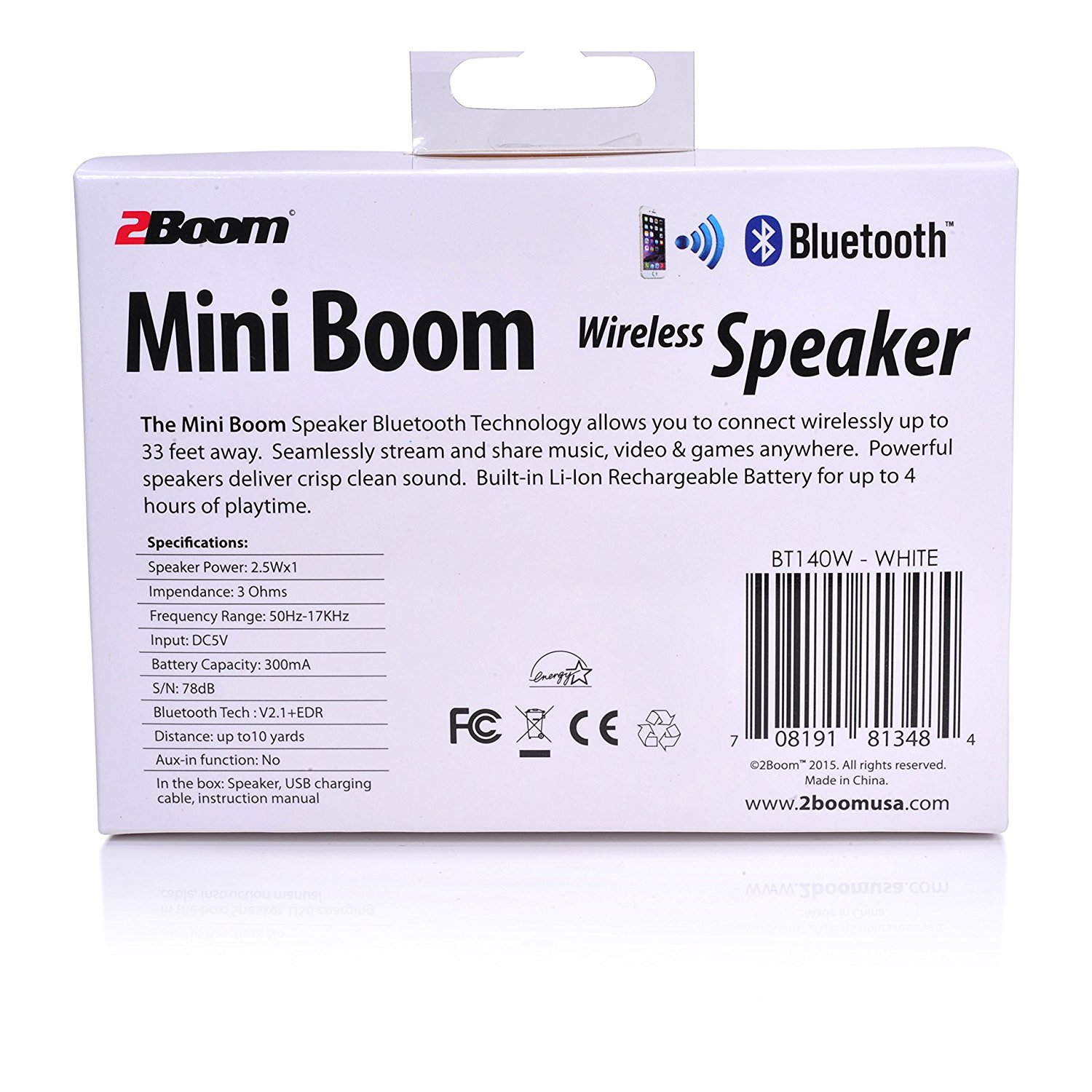 2BOOM Mini Boom Portable Mini Bluetooth iPod Wireless Speaker Pink N13 ...