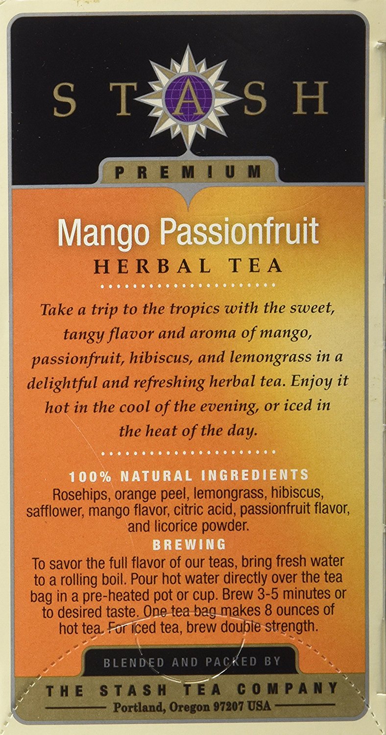 STASH TEA, Mango Passionfruit Tea CF, 20 CT N5 free image download