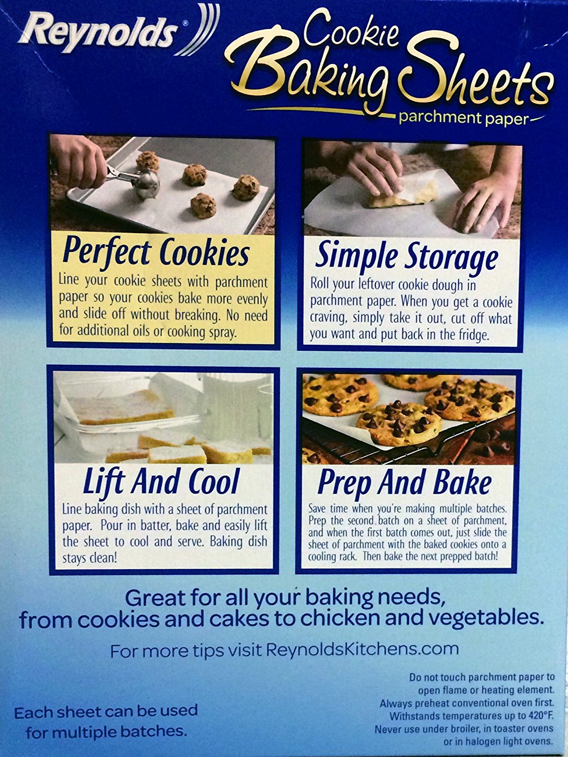 Reynolds Consumer Cookie Baking Sheets Non-stick Parchment Paper, 75 ...